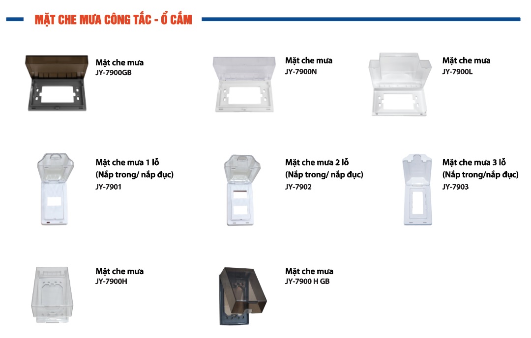 Mặt che mưa dành cho công tắc, ổ cắm JYE - Giải pháp bảo vệ công tắc, ổ ...